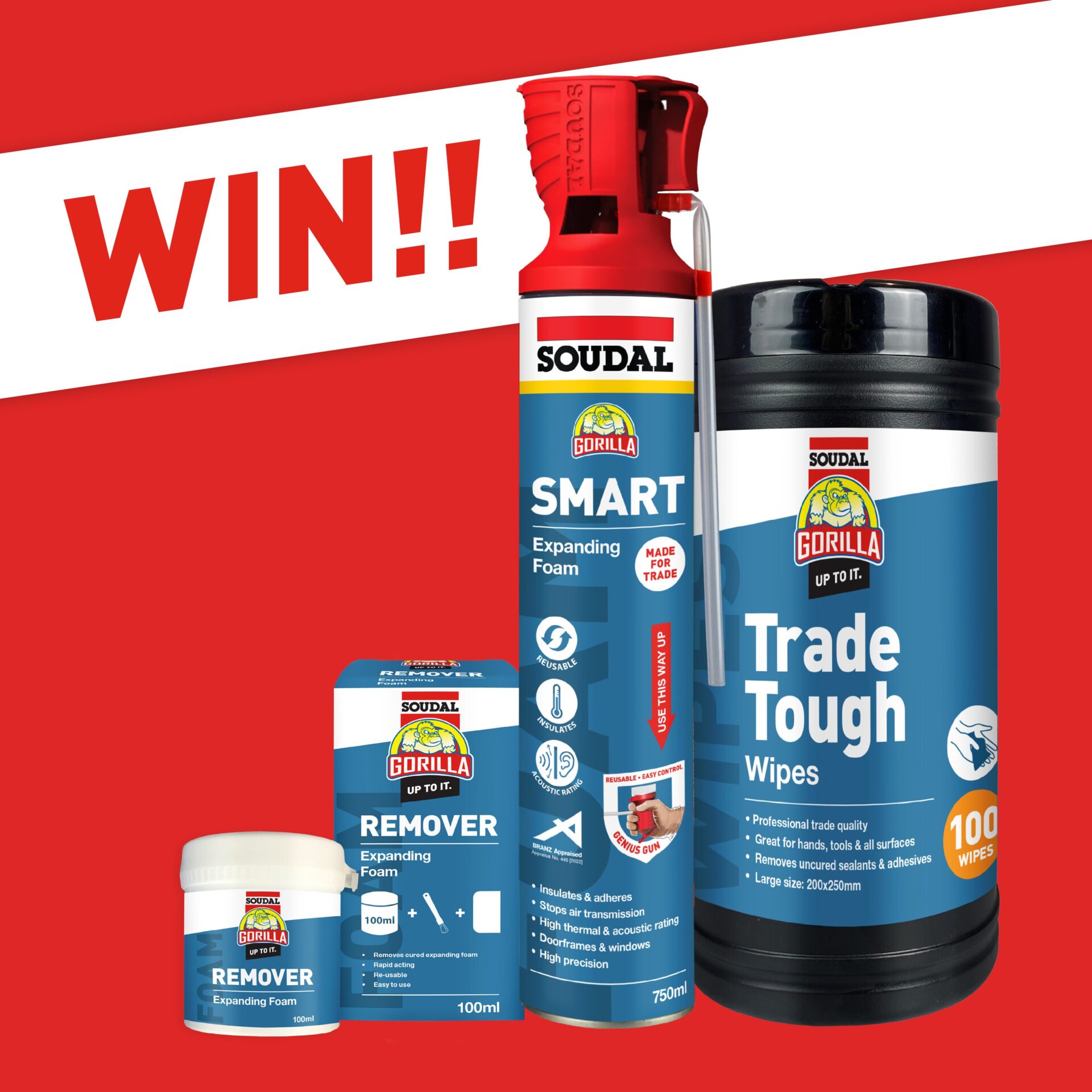 BE IN TO WIN!! | Soudal Adhesives, Expanding Foam and Sealant
